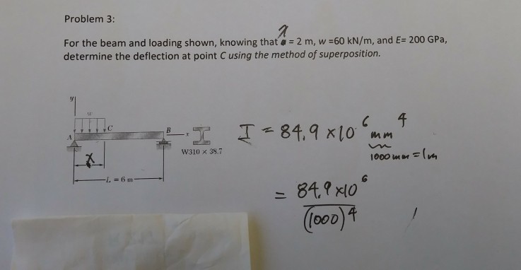 Solved Problem 3: For the beam and loading shown, knowing | Chegg.com