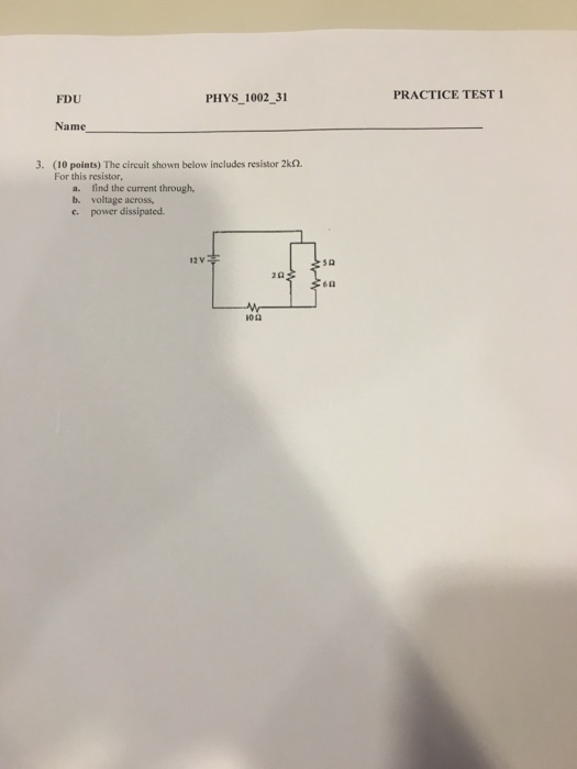 Solved The circuit shown below includes resistor 2k ohms. | Chegg.com