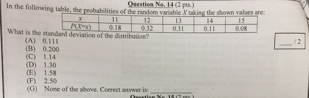 Solved In the following table, the probabilities of the | Chegg.com