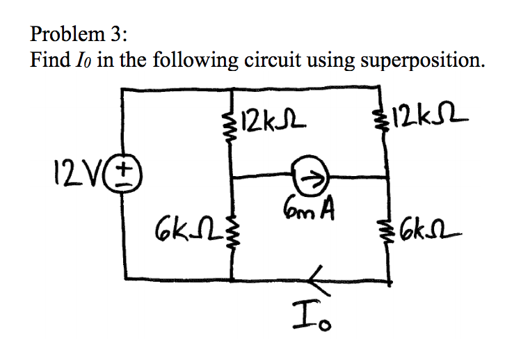 Solved Problem 3: Find Io in the following circuit using | Chegg.com