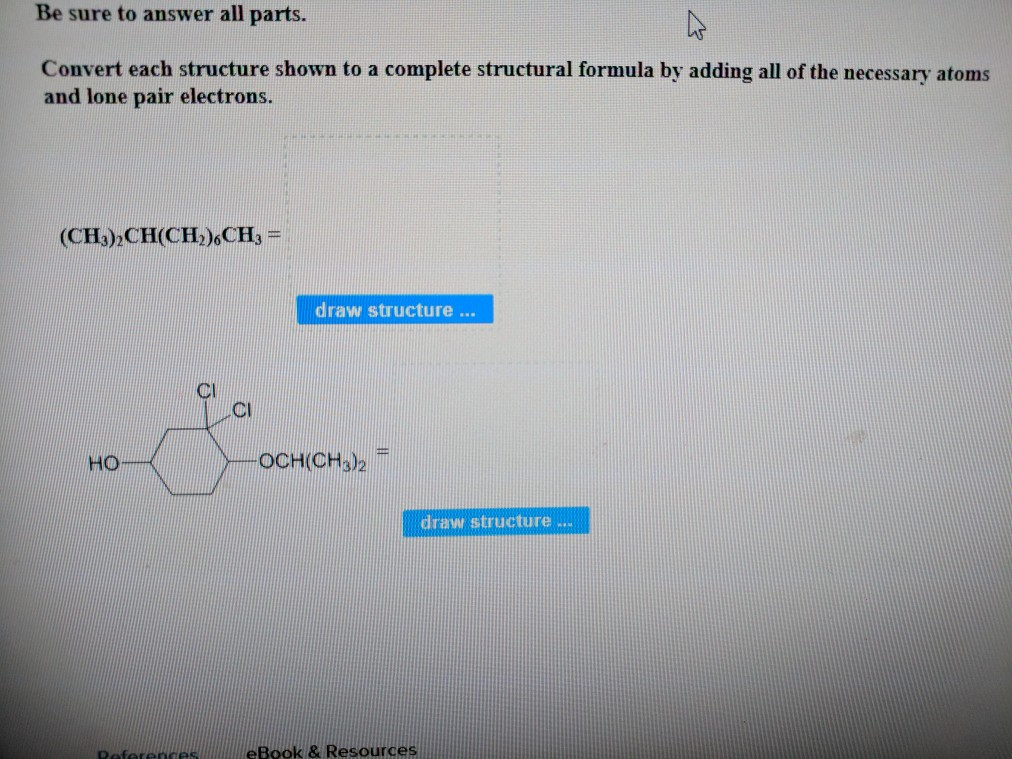 Solved Be sure to answer all parts. Convert each structure | Chegg.com