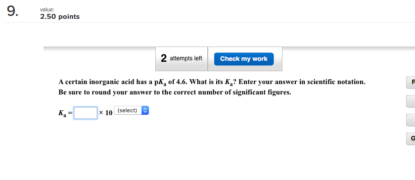 Solved value: 2.50 points 2 attempts left Check my work A | Chegg.com