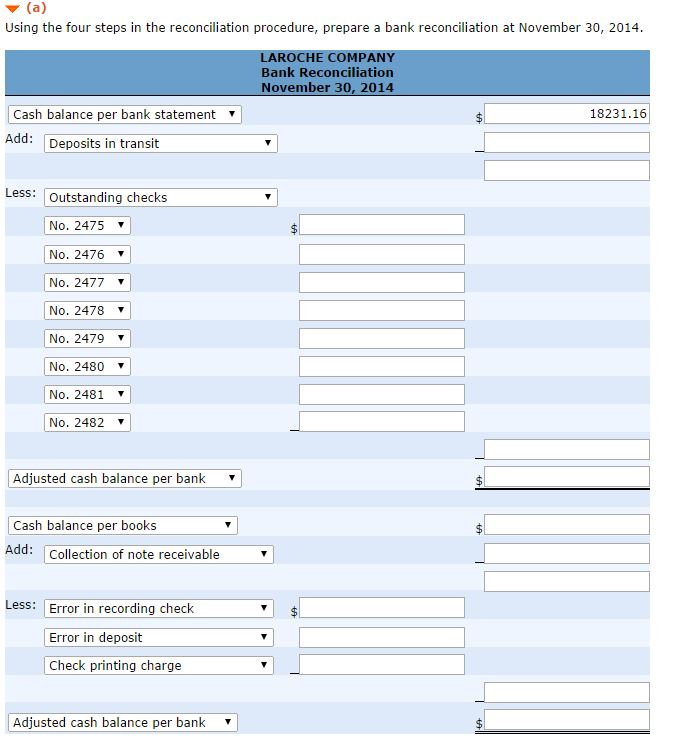 Solved The bank portion of the bank reconciliation for | Chegg.com