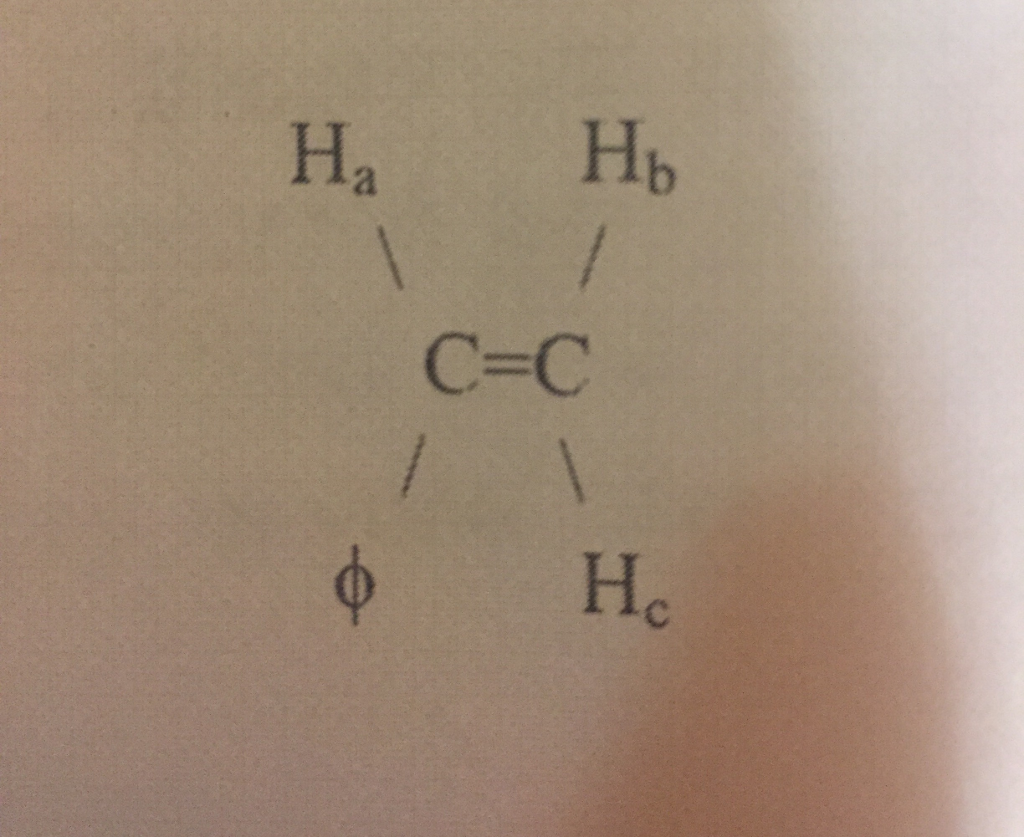Solved Sketch the proton spectrum of the vinyl region of | Chegg.com