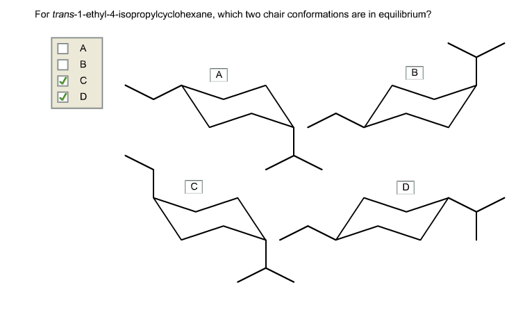 Solved For trans-1-ethyl-4-isopropylcyclohexane, which two | Chegg.com