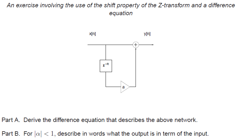 Solved An exercise involving the use of the shift property | Chegg.com