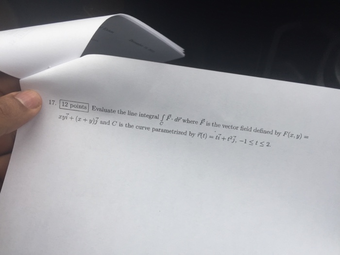 Solved Evaluate the line integral integral_C vector F middot | Chegg.com