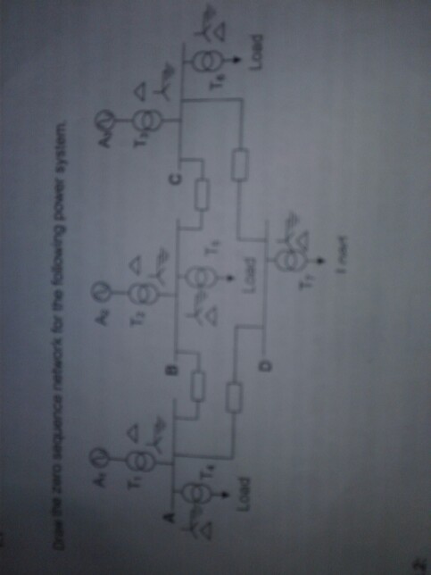 Solved Draw the zero sequence for the following power | Chegg.com