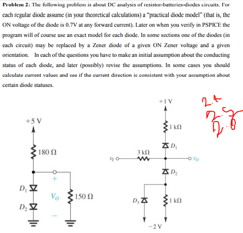 Solved Problem 2: The following problem is about DC analysis | Chegg.com