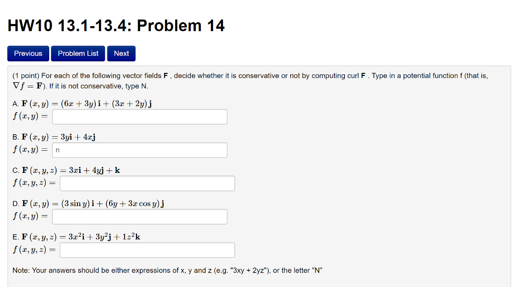 Solved HW10 13.1-13.4: Problem 14 Previous Problem ListNext | Chegg.com