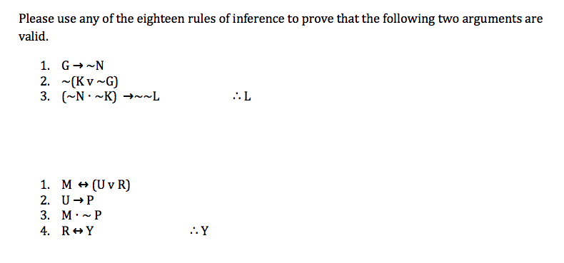 Solved Please use any of the eighteen rules of inference to | Chegg.com