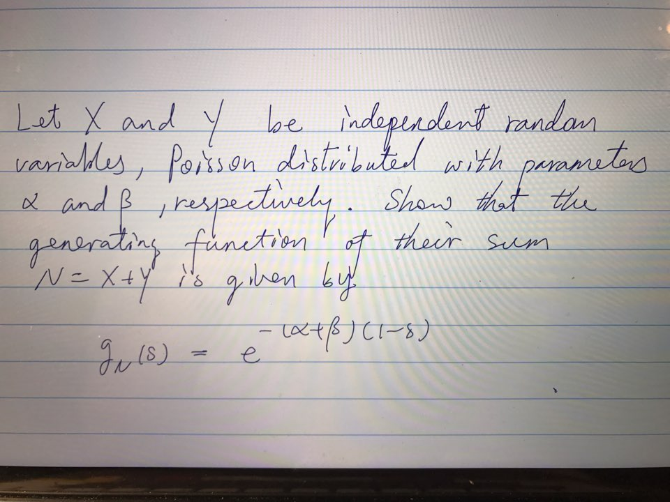 Solved Let X and Y be independent random variables, Poisson | Chegg.com