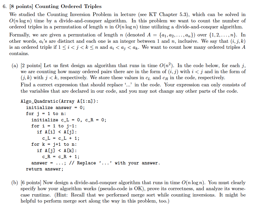 Solved Counting Ordered Triples | Chegg.com