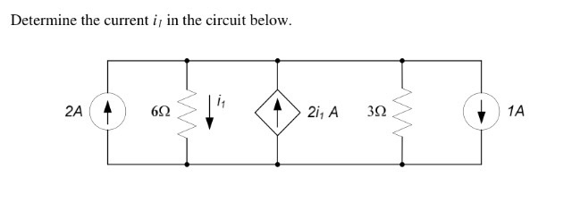 Solved Determine the current i_1 in the circuit below. | Chegg.com