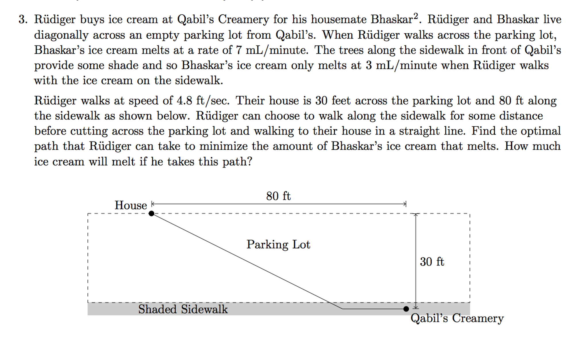 Solved Rudiger buys ice cream at Qabil's Creamery for his | Chegg.com