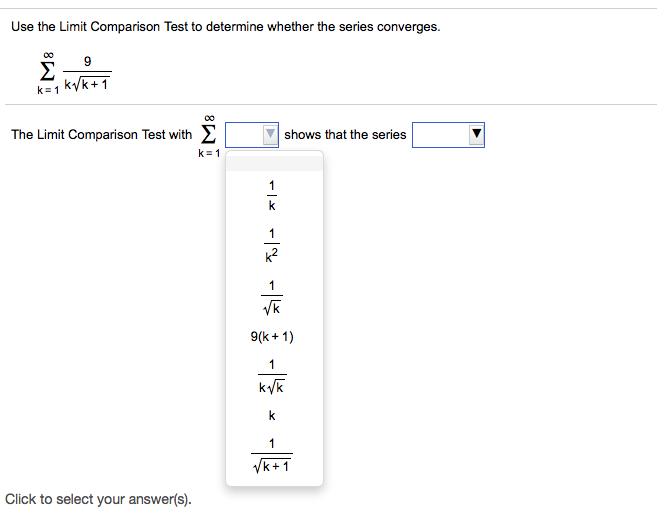 Solved Use the Limit Comparison Test to determine whether | Chegg.com