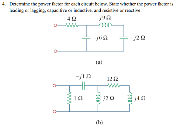 Solved Determine the power factor for each circuit below. | Chegg.com