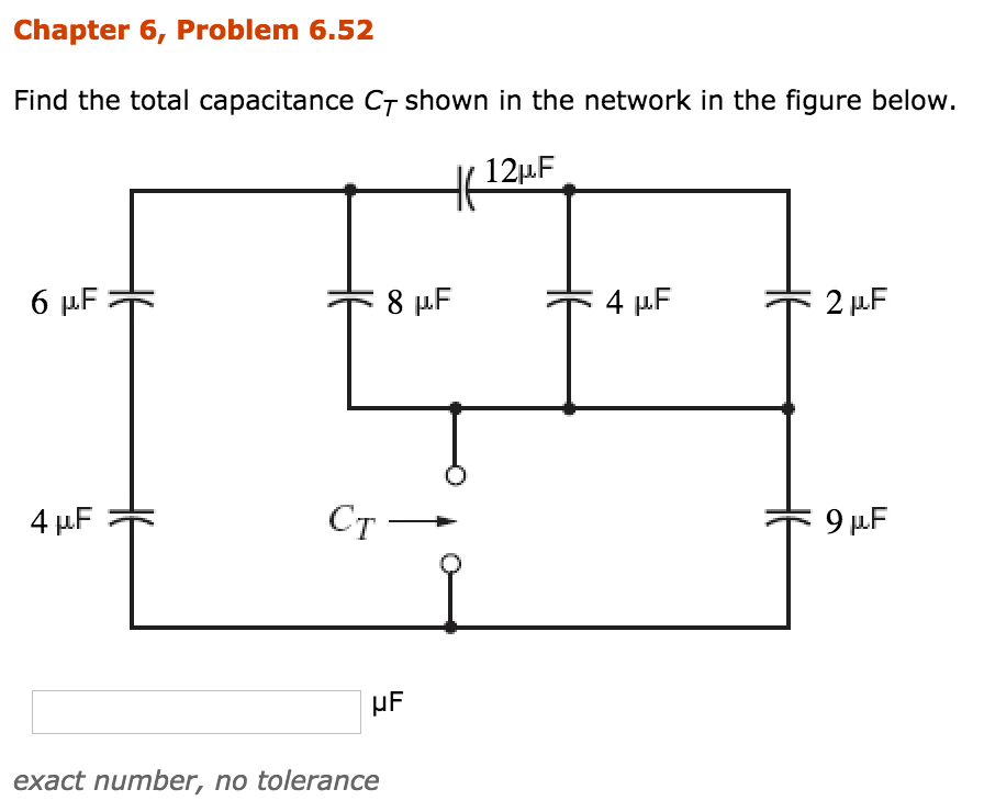 Solved Find the total capacitance C_T shown in the network | Chegg.com