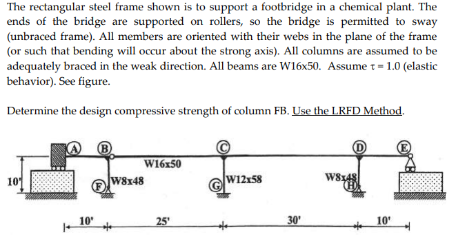 The rectangular steel frame shown is to support a | Chegg.com