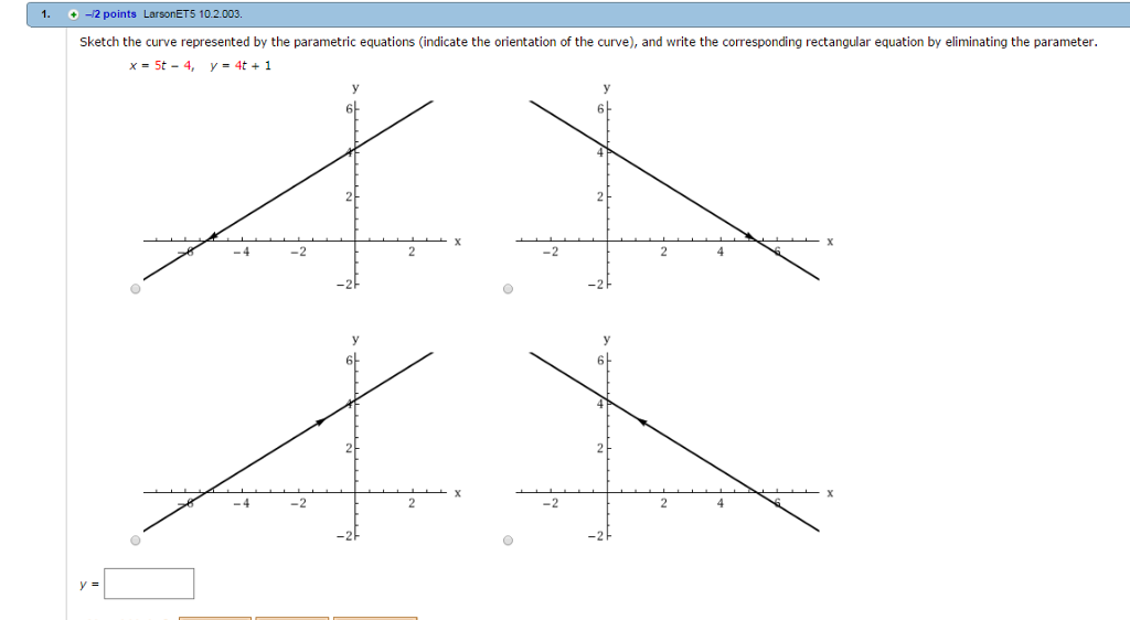 Solved Sketch the curve represented by the parametric | Chegg.com Solved Sketch the curve represented by the parametric | Chegg.com