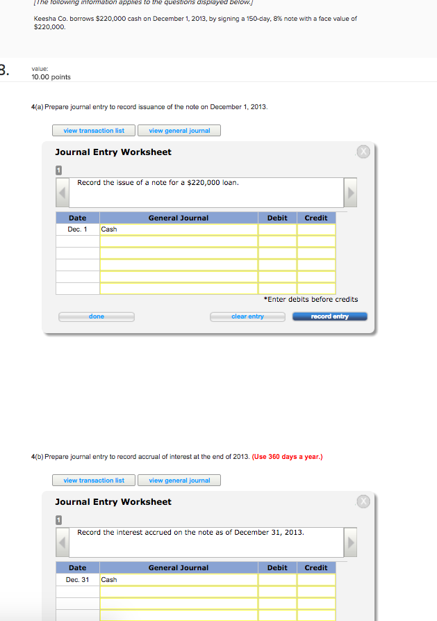 Solved Prepare journal entry to record issuance of the note | Chegg.com