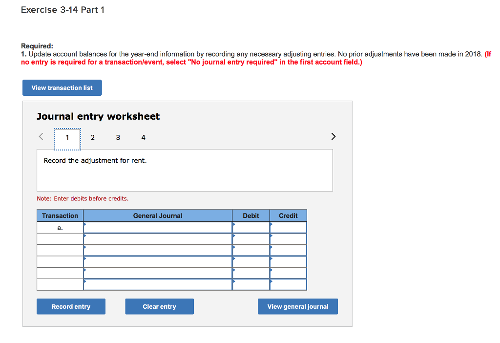 Solved Exercise 3-14 Prepare an adjusted trial balance | Chegg.com Solved Exercise 3-14 Prepare an adjusted trial balance | Chegg.com