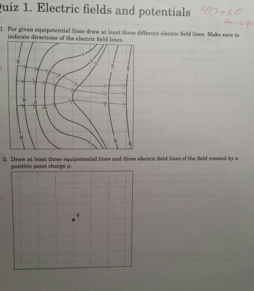 Solved uiz 1. Electric fields and potentialsr 1. For given | Chegg.com