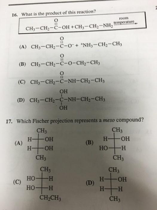 Solved What is the product of this reaction? Which Fischer | Chegg.com