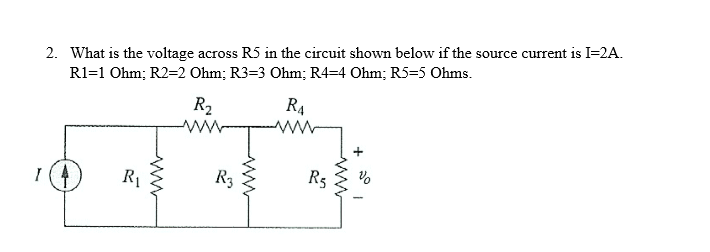Solved What is the voltage across R5 in the circuit shown | Chegg.com