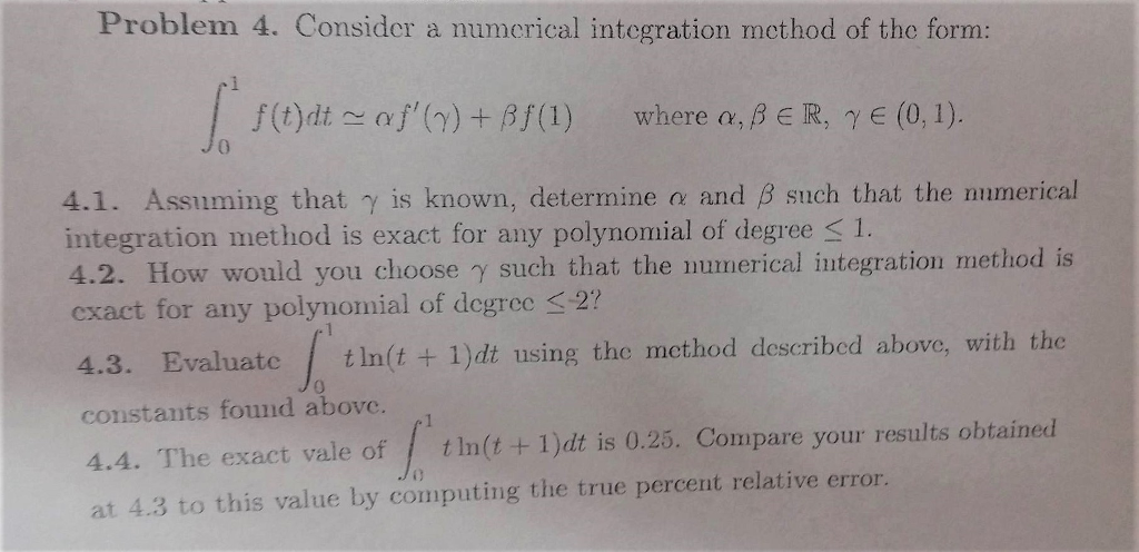 Solved Consider a numerical integration method of the form: | Chegg.com