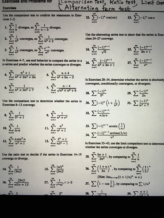 Solved Use the comparison test on confirm the statement in | Chegg.com