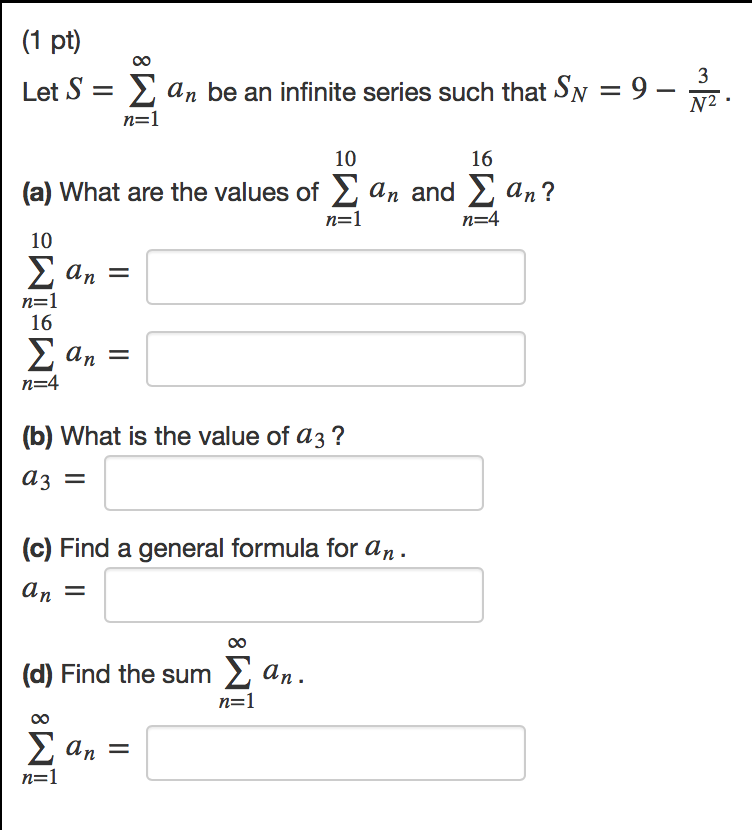 Solved Infinite Series Problem. I have tried to work this | Chegg.com