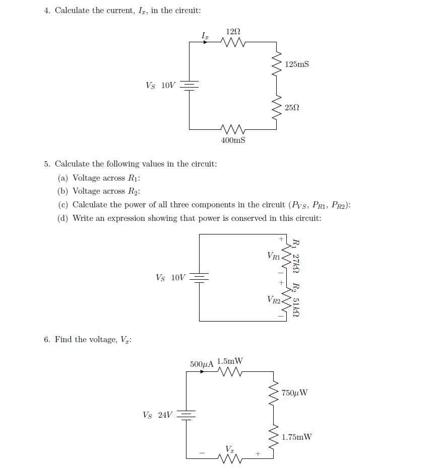 Solved 4) Calculate the current Ix in the circuit 5) | Chegg.com