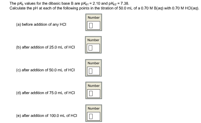 Solved The pK_b values for the dibasic base B are pK_b1 = | Chegg.com