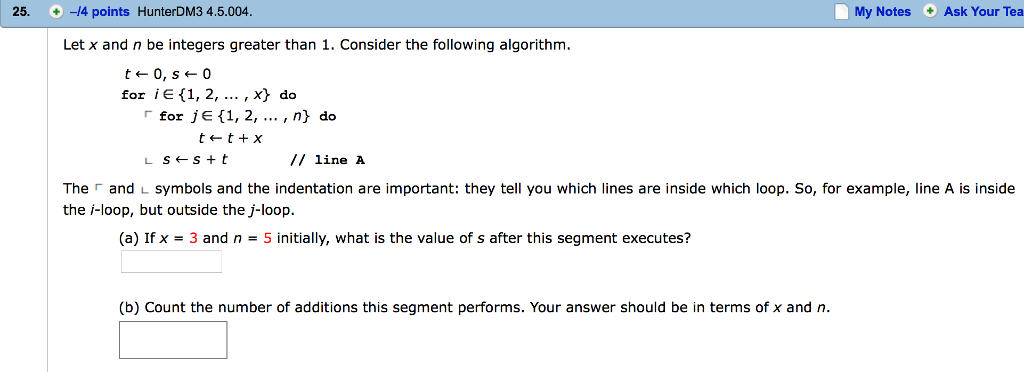 Solved 25. + -14 points HunterDM3 4.5.004 My Notes Ask Your | Chegg.com Solved 25. + -14 points HunterDM3 4.5.004 My Notes Ask Your | Chegg.com