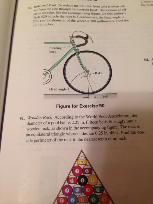 Rake and Trail To reduce the trail, the front axle is | Chegg.com
