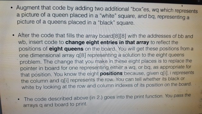 Solved . Augment that code by adding two additional "box'es, | Chegg.com