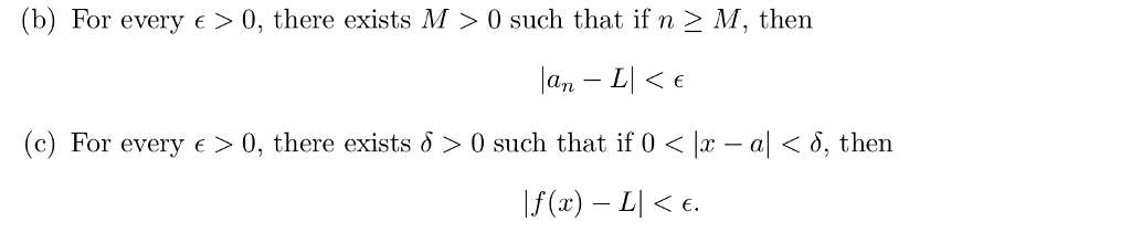 Solved For every epsilon > 0, there exists M > 0 such that | Chegg.com