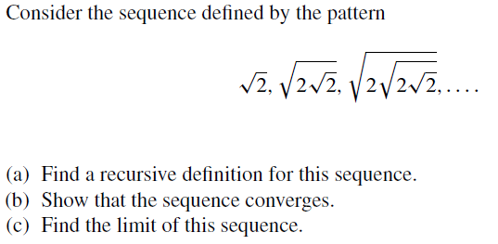 Solved Consider the sequence defined by the pattern | Chegg.com