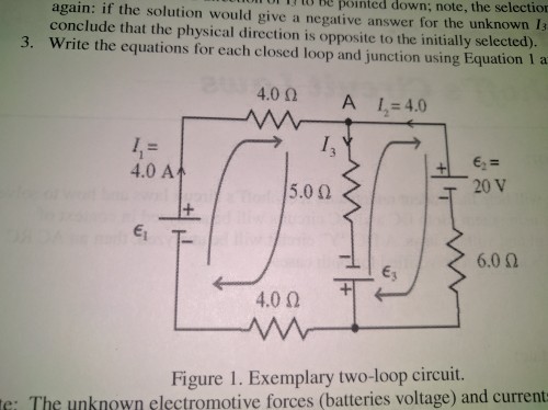 Solved Using Figure 1, Apply both Kirchhoff’s Junction Law | Chegg.com