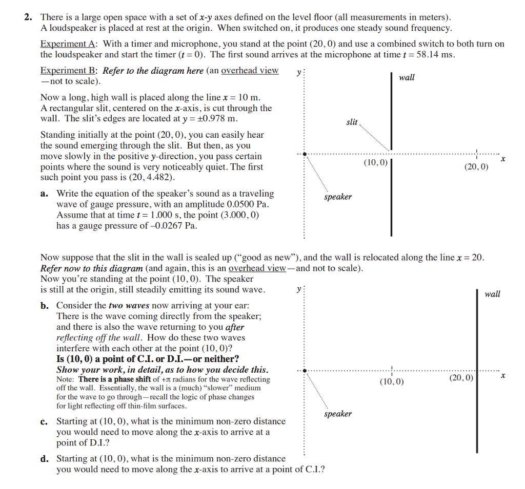 Solved 2. There is a large open space with a set of x-y axes | Chegg.com
