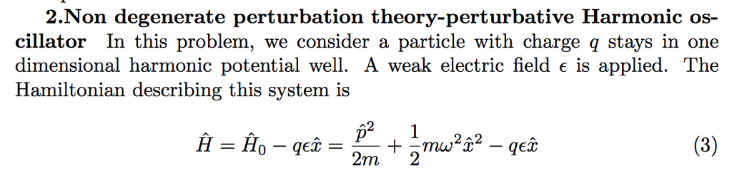 Solved 2.Non degenerate perturbation theory-perturbative | Chegg.com