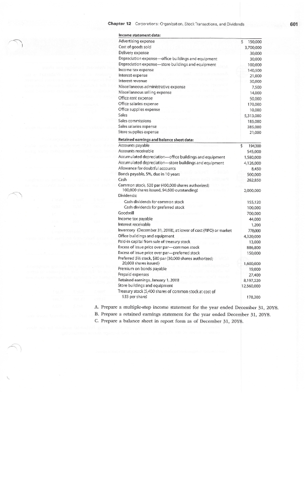 Hello! I need immediate help on COMPREHENSIVE PROBLEM | Chegg.com