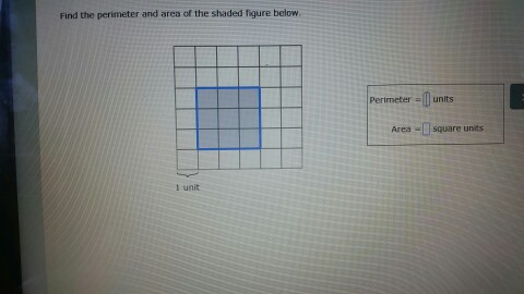 Solved Find the perimeter and area of the shaded figure | Chegg.com