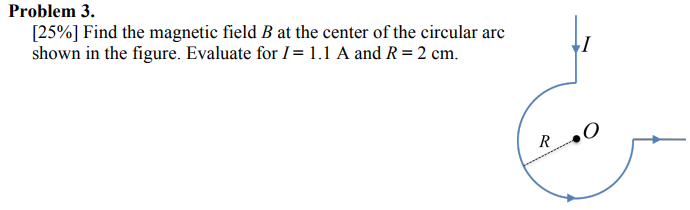 Solved Find the magnetic field B at the center of the | Chegg.com