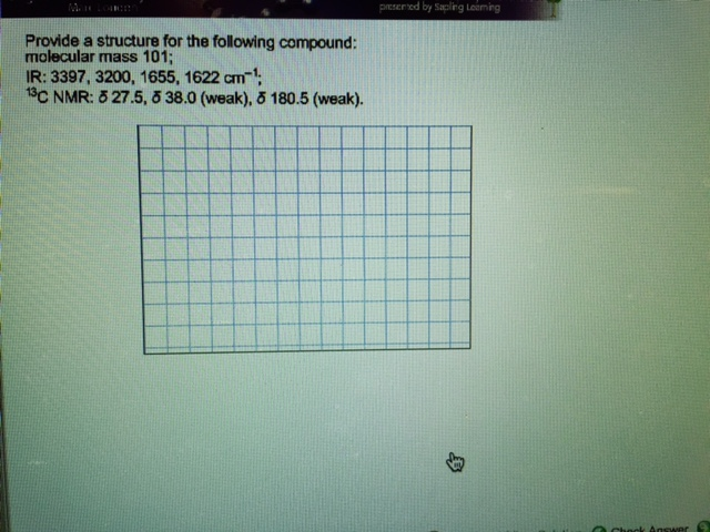 Solved Provide a structure for the blowing compound: | Chegg.com