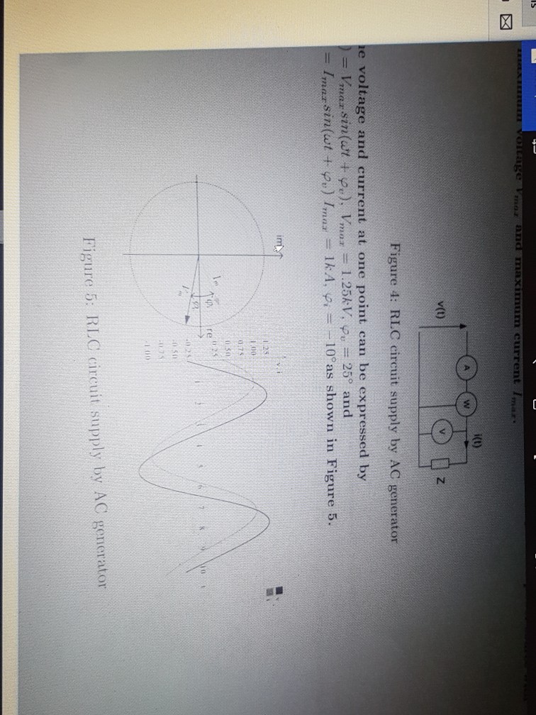 Solved 図 i(t) v(t) Figure 4: RIC circuit supply by AC | Chegg.com