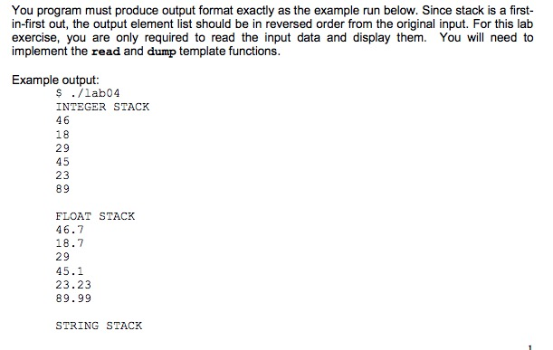 Solved Make a copy of the Array.h template from Lab03 to the | Chegg.com