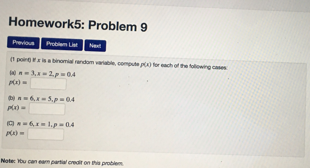 Solved Homework5: Problem 9 Previous Problem List Next (1 | Chegg.com