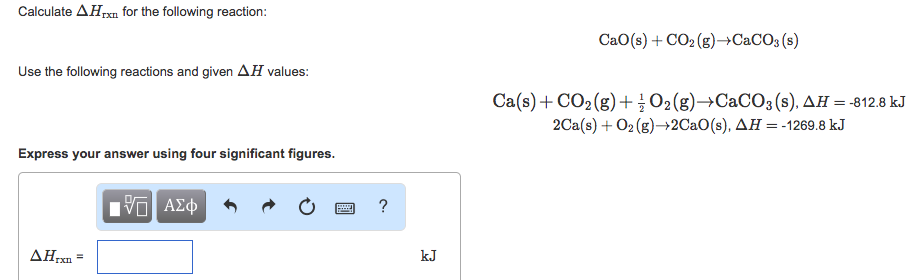 Solved Calculate Delta H_rxn for the following reaction: | Chegg.com